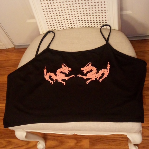 SHEIN | Tops | Dragon Design Plus Size Mini Tank Top | Poshmark